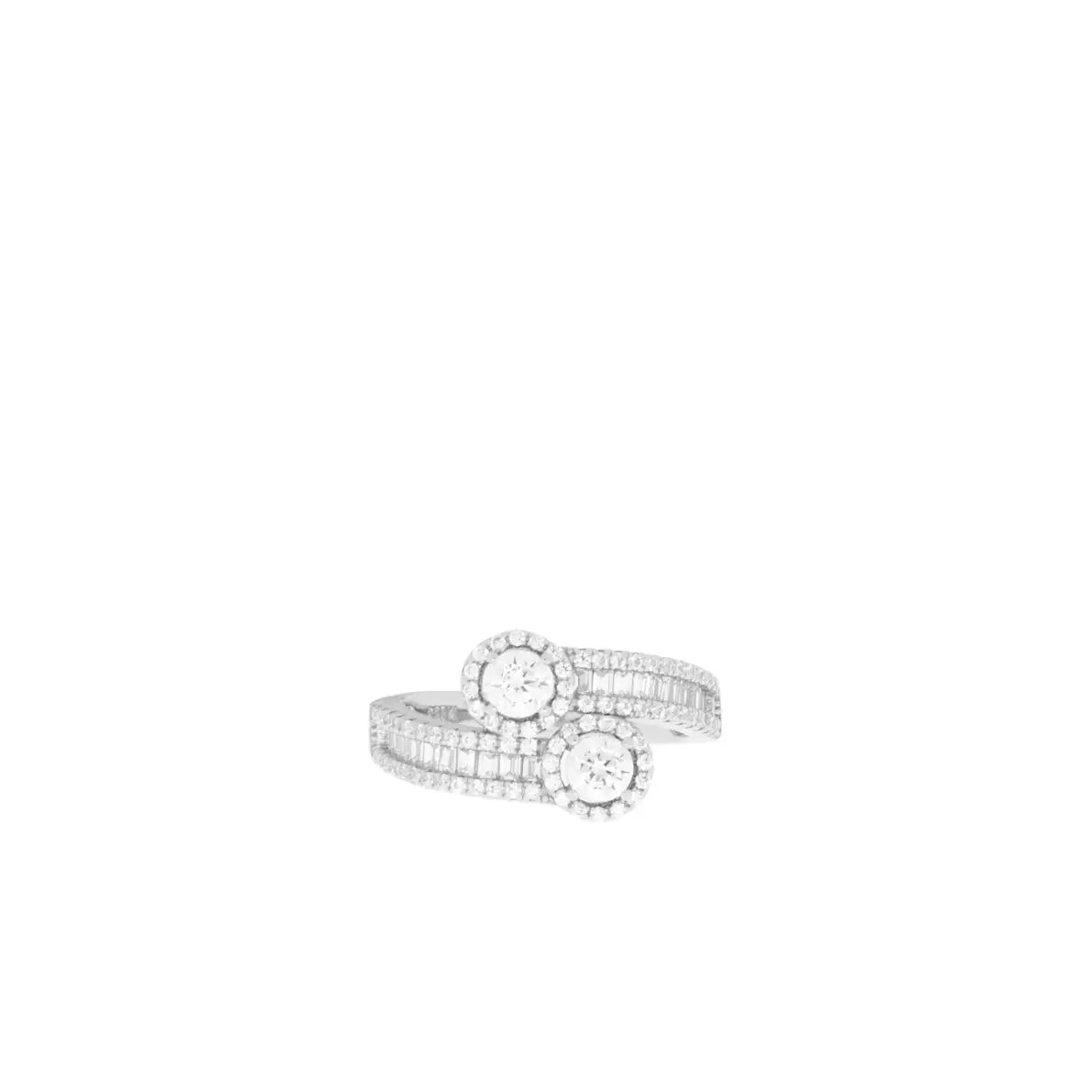 Sterling Overlapping Ring in Silver – Heavenly Occasions